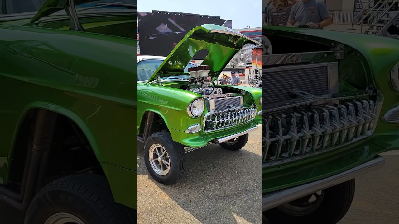 1955 Chevy Gasser spotted at Hotrod Power Tour 2023! Via @MuscleintheMountains #55chevy #gasser