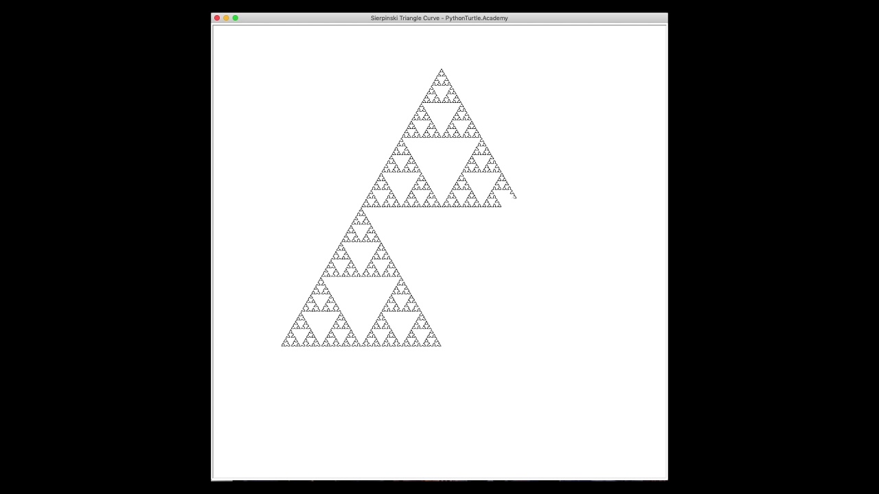 Sierpinski Triangle Curve with Python Turtle