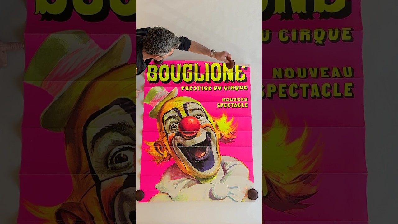 Amazing Vintage Circus Poster Restoration #vintageposter #restoration #circus #art #clown #poster