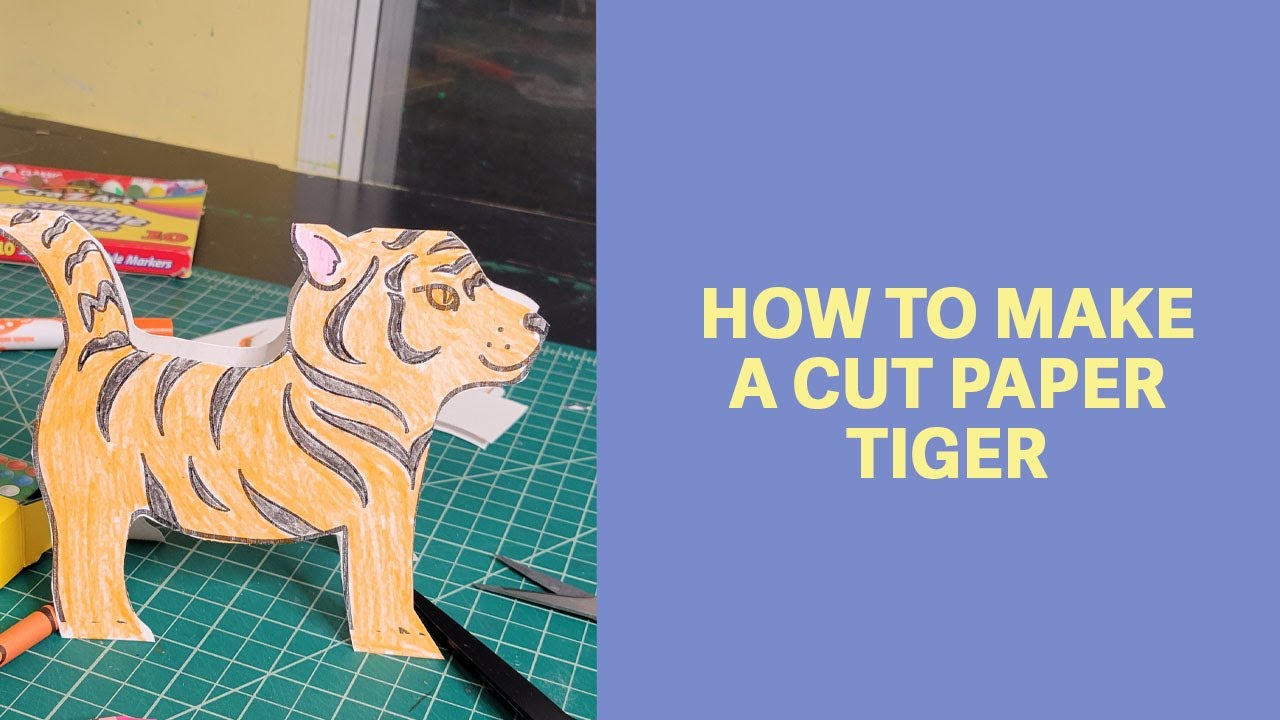 How To Make A Cut Paper Tiger with Printable Download