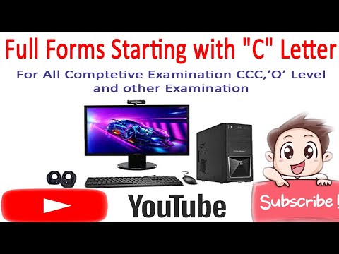 Full form of starting with C letter in computer language for all competitive exams CCC and O Level