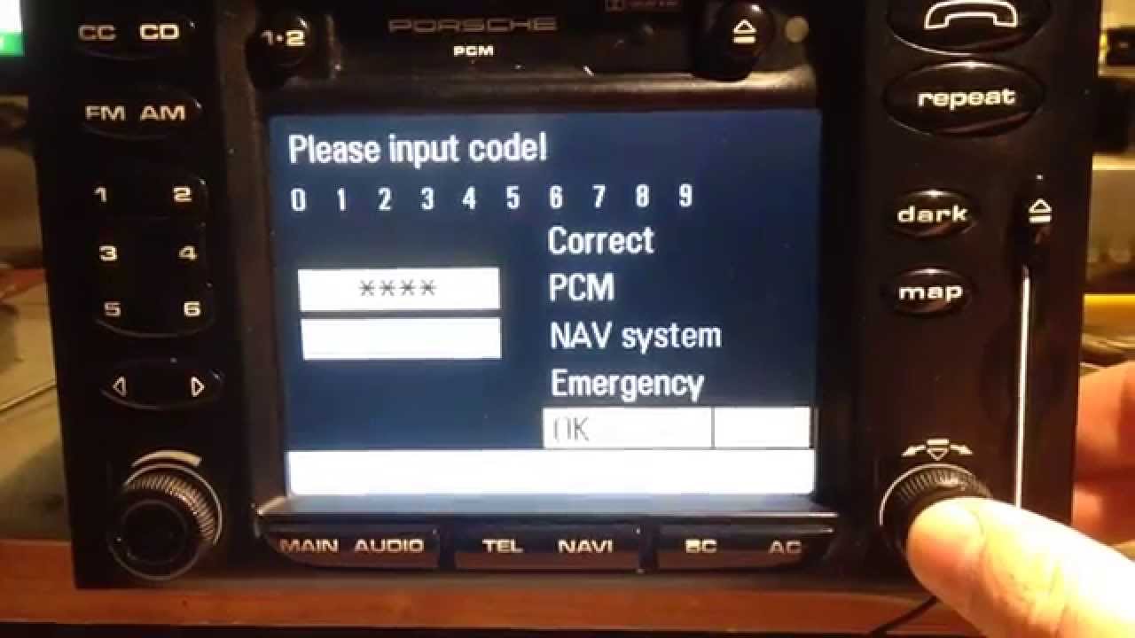 PORSCHE PCM1 - unlock