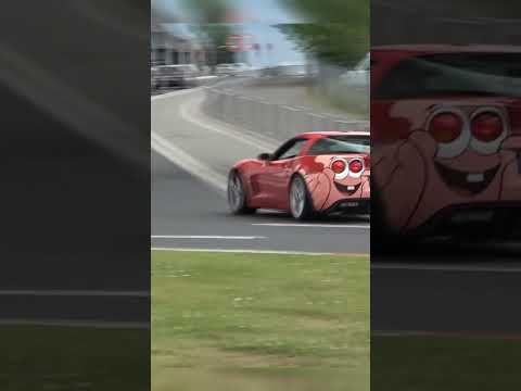 SpongeBob Corvette Leaving CarShow🚀🚗💨