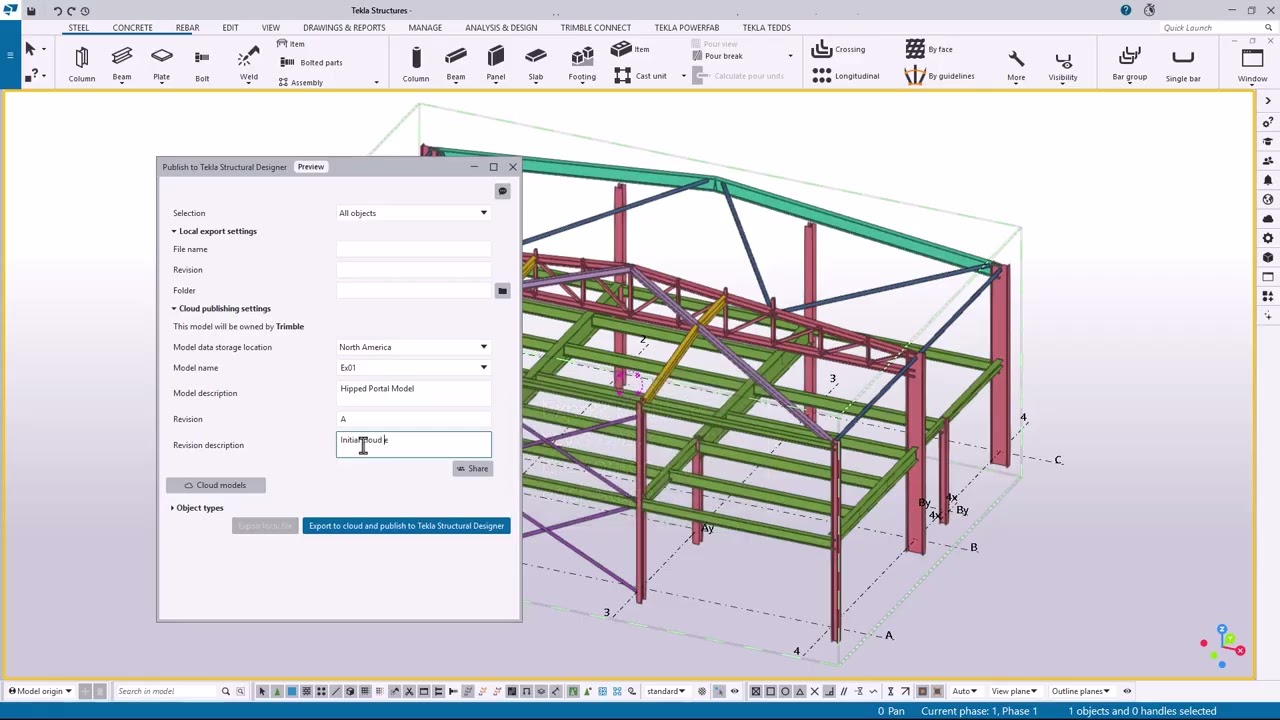 New BIM workflow for Structural Engineer: Publish from Tekla Structures to Tekla Structural Designer