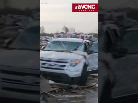 Scenes of destruction after Mississippi tornado #shorts