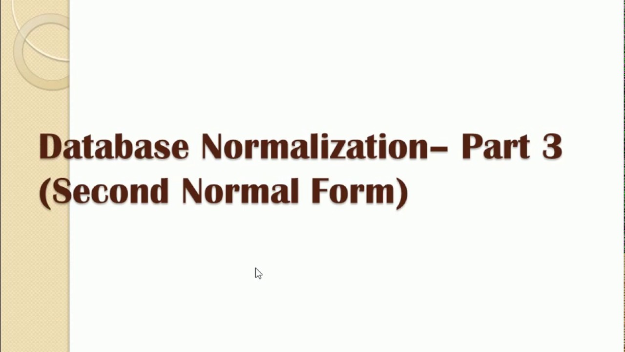Database Normalization– Part 3 (Second Normal Form)