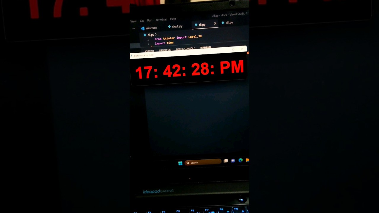 Program a Digital Clock with Python in Just 5 Minutes! #py
