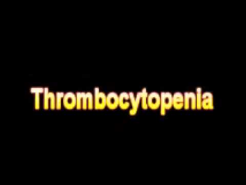 What Is The Definition Of Thrombocytopenia