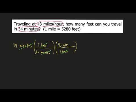 Traveling at 43 miles/hour, how many feet can you travel in 34 minutes?  (1 mile = 5280 feet)