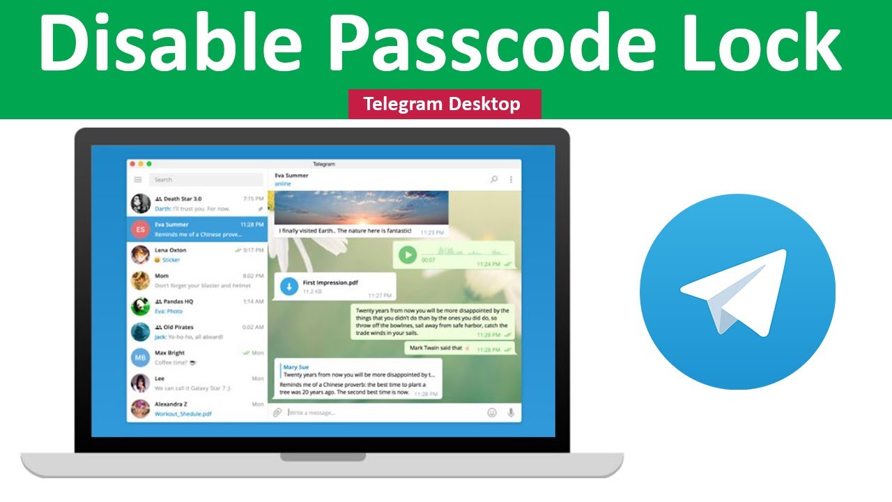 How to Disable Passcode Lock in Telegram Desktop?