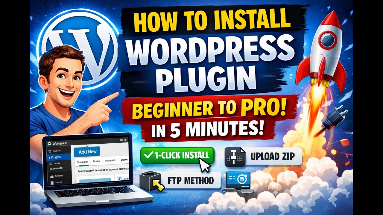 How to Install a WordPress Plugin (Beginner to Pro in 5 Minutes!) 🚀