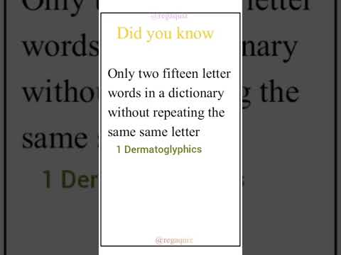 Mind-Blowing Fact: A 15 Letter Non-Repeating Word!