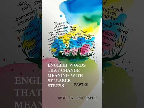 English Words That Change Meaning With Stress!#englishshorts #shortvideo #theenglishteacher#shorts
