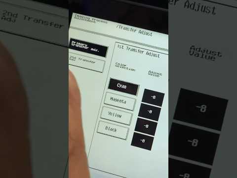 TRANSFER VOLTAGE ADJUSTMENT ON KONICA MINOLTA #konica #tool #toner #konicaminolta #repairtutorial #c