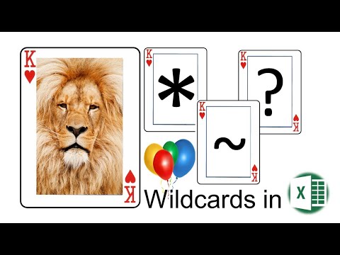 Wildcard characters in excel