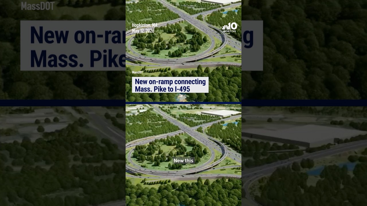 New on-ramp connecting Mass. Pike to I-495