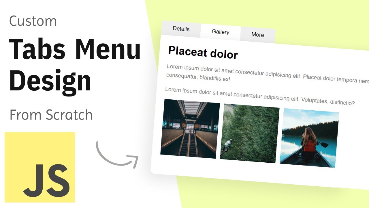 Build A Tab Menu with Javascript | Quick Tutorial