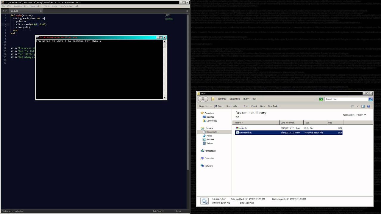 Ruby Programming Tutorial: Animated Text - Typewriter