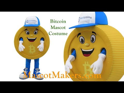 Mr Bitcoin Mascot Costume | Mascot Makers - Custom mascots and characters