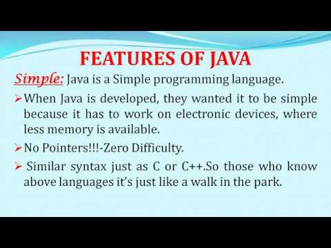 Features of Java Language.