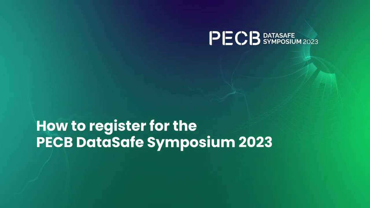 How to register for the PECB DataSafe Symposium 2023