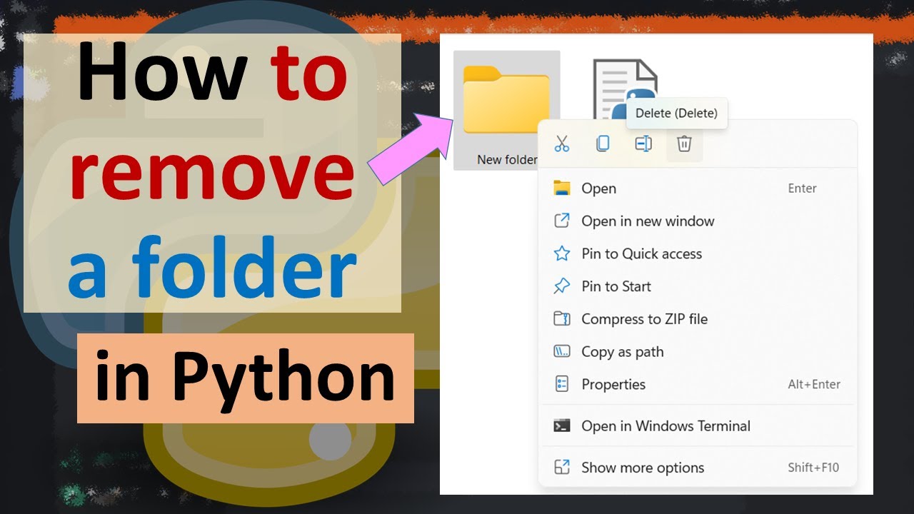 How to remove a folder in Python