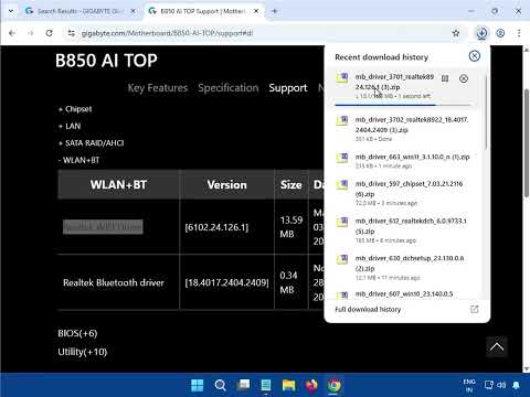 Download & Install WiFi Driver on Gigabyte B850 AI TOP (Windows 10/11)