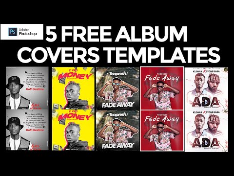 5 FREE ALBUM COVER TEMPLATES IN PHOTOSHOP | ADOBE PHOTOSHOP 2021