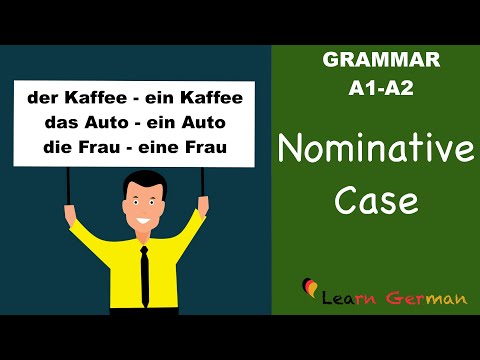 Learn German | German Grammar | Nominative case | Nominativ | A1