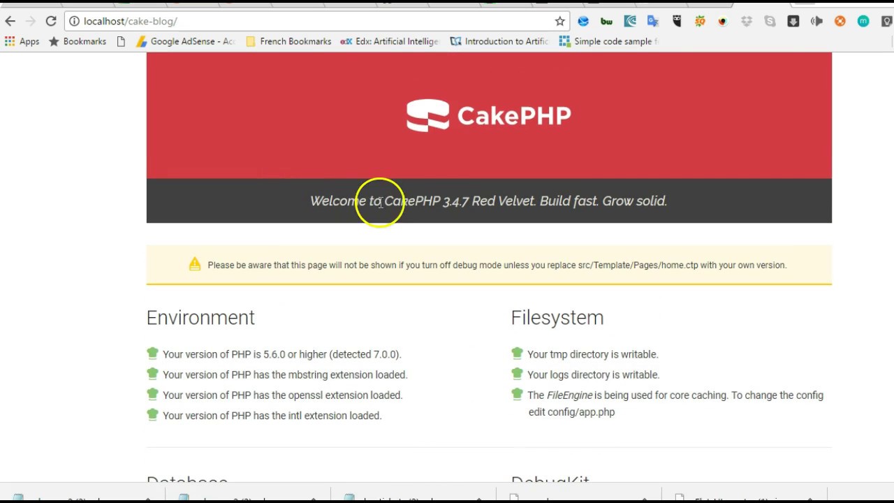 cakephp 3.4 tutorial for beginners step by step - 2 - Understanding Cakephp folder structure