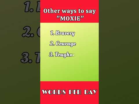 Another word for "MOXIE" #englishlearners #englishlearning #youtubeshorts