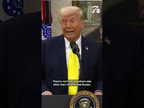 Reporters ask President Trump about deal between Ukraine and Russia
