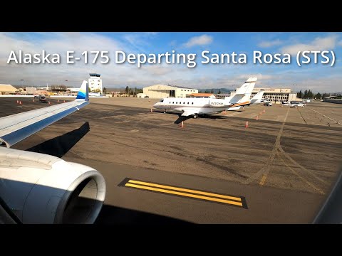 Alaska E-175 Departing Santa Rosa Sonoma County (STS)