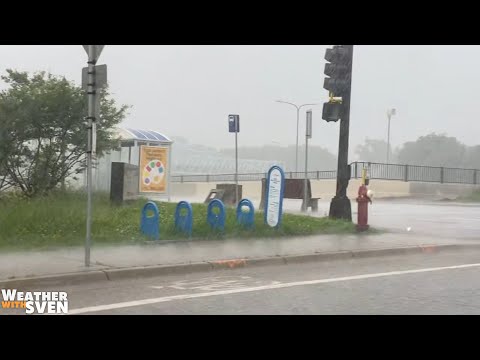 Street flooding in Minneapolis, St. Paul on June 16, 2025