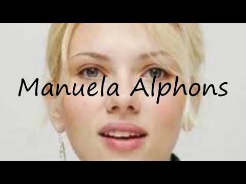 How to pronounce Manuela Alphons in English?