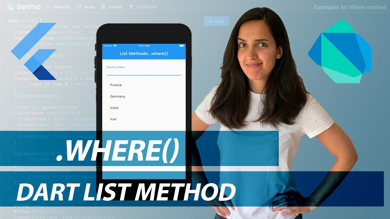 List Method .where() in Dart & Flutter