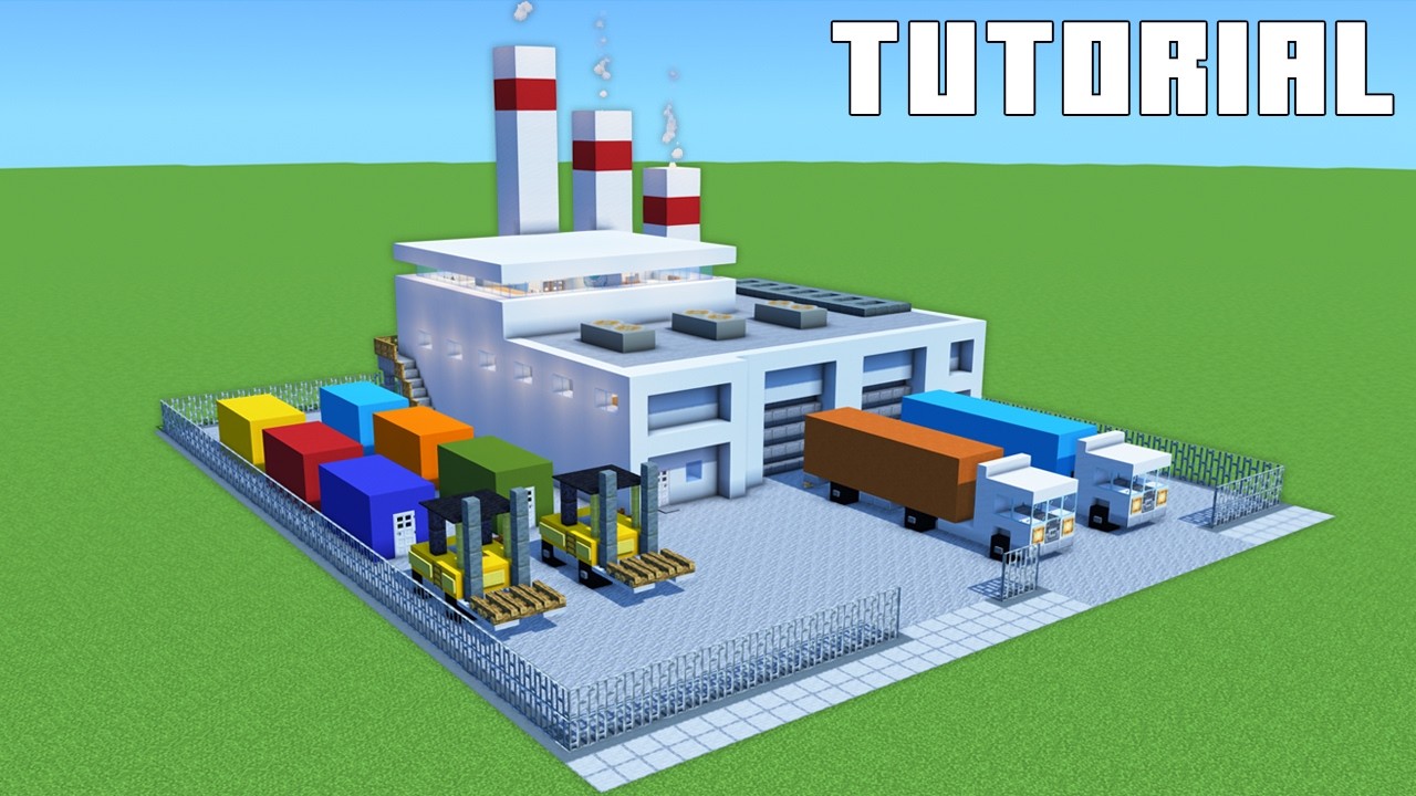 Minecraft Tutorial: How To Make A Factory | Including Interior - Minecraft Builders
