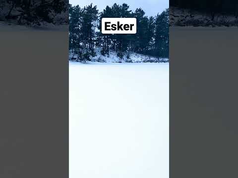 geological formation An esker, eskar, eschar