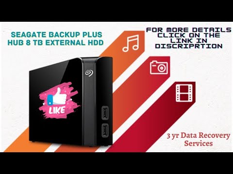 Seagate Backup Plus Hub 8 TB External HDD - USB 3.0 for Windows and Mac, 3 yr Data Recovery Services
