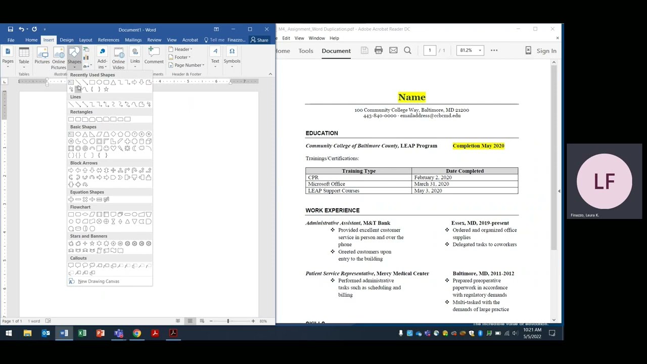 Module 4 Microsoft Word Duplication Activity Tutorial