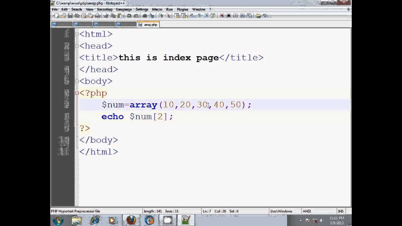 PHP BANGLA TUTORIAL#7(Array)