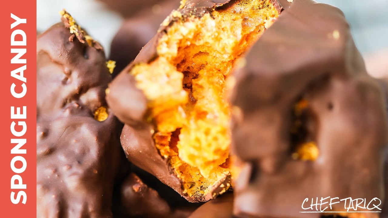Crunchy Sponge Candy (Chocolate Covered) | Chef Tariq