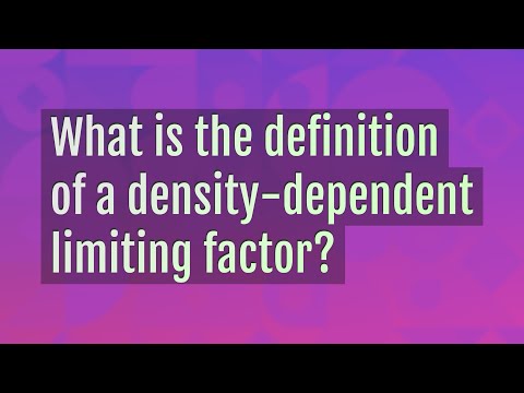 What is the definition of a density-dependent limiting factor?