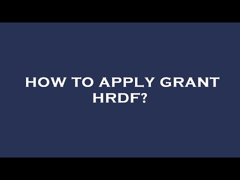 How to apply grant hrdf?