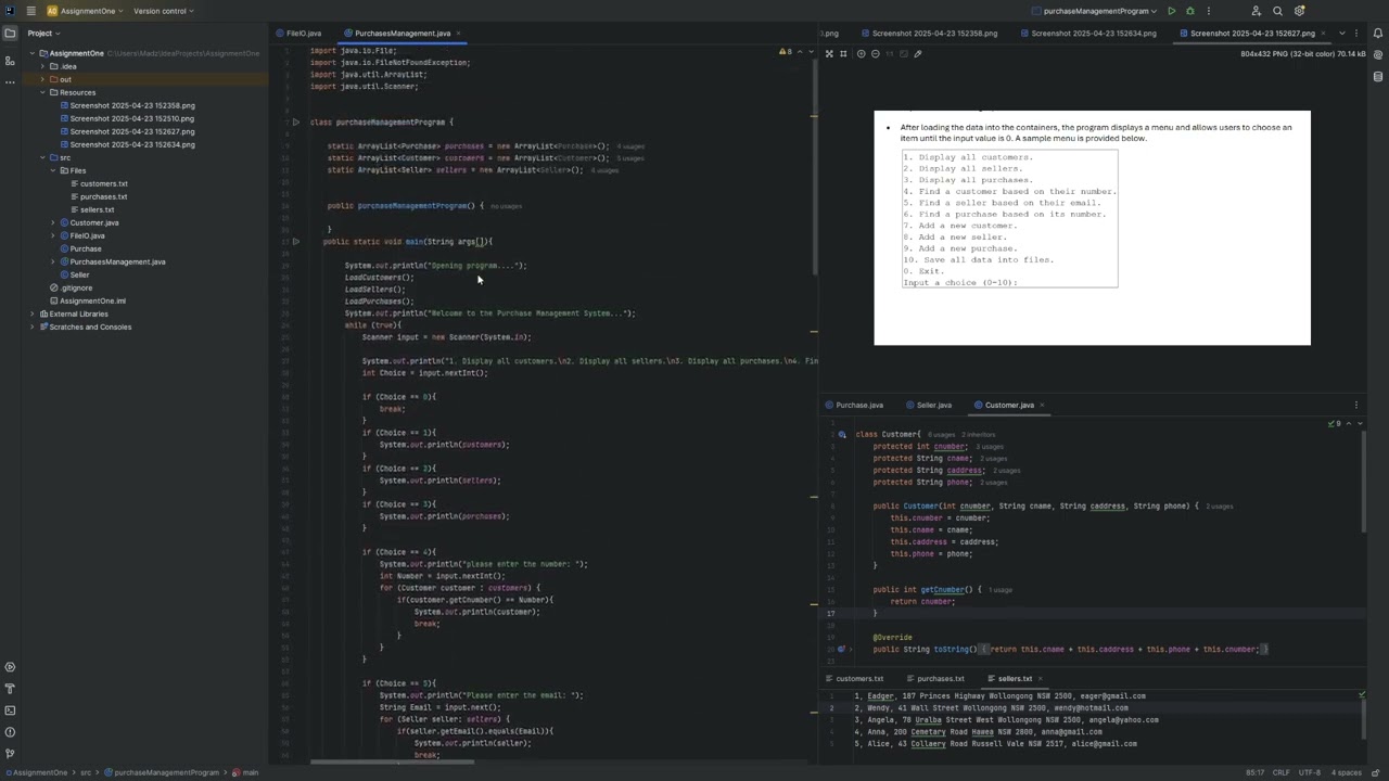 Java programming assignment 3/3