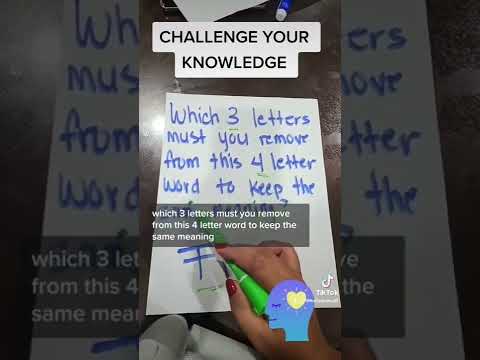 Remove 3 letter from this 4 letter word five to keep the same meaning. #riddles #fyp #foryou #viral