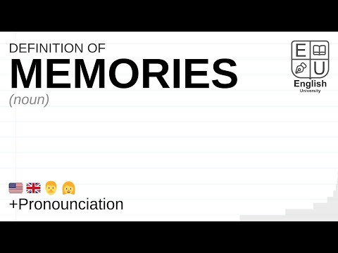 MEMORIES meaning, definition & pronunciation | What is MEMORIES? | How to say MEMORIES