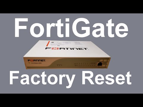 Fortigate 60d reset factory