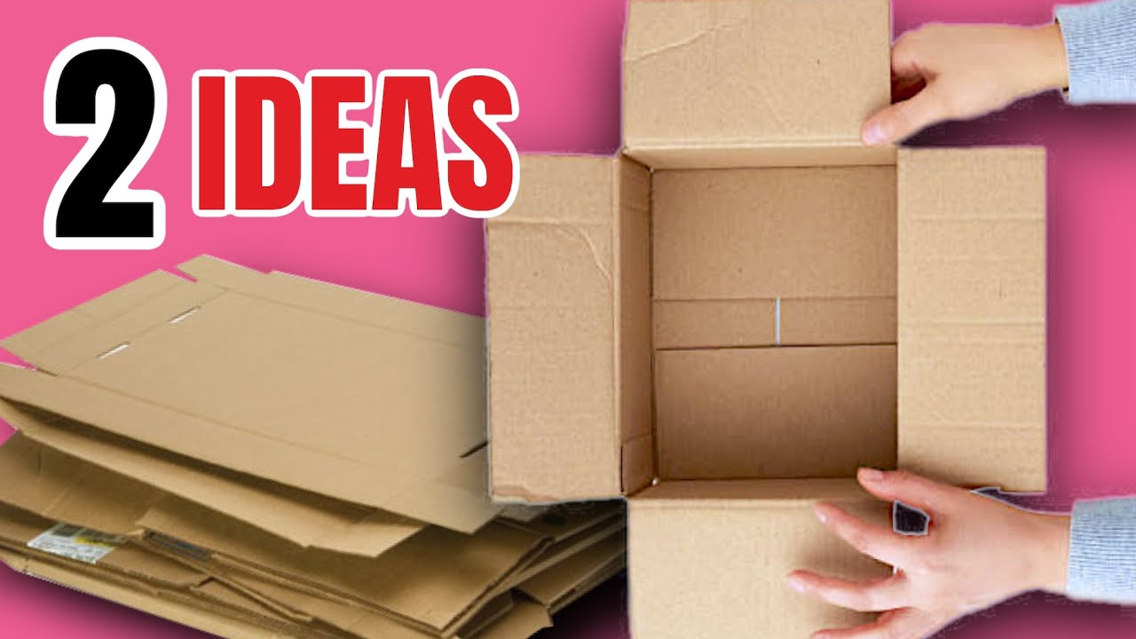 2 IDEAS para Reciclar CAJAS y CARTON