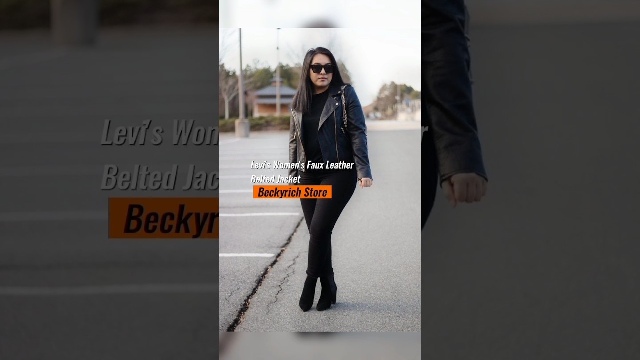 Levi's Women's Faux Leather Belted Jacket  Motorcycle Jacket #shorts #fashion #amazon #foryou #viral